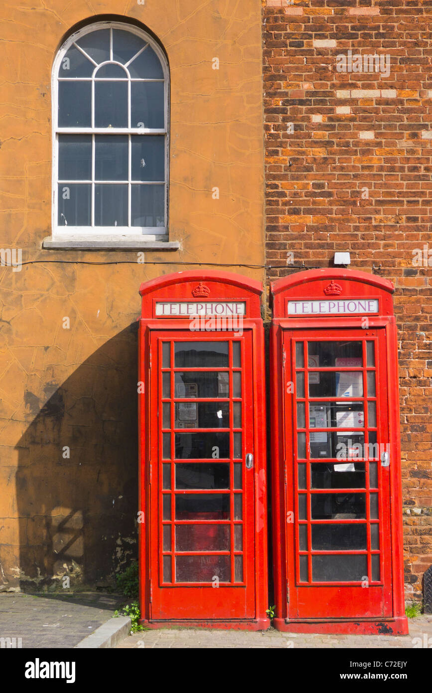 Two telephone boxes hi-res stock photography and images - Alamy