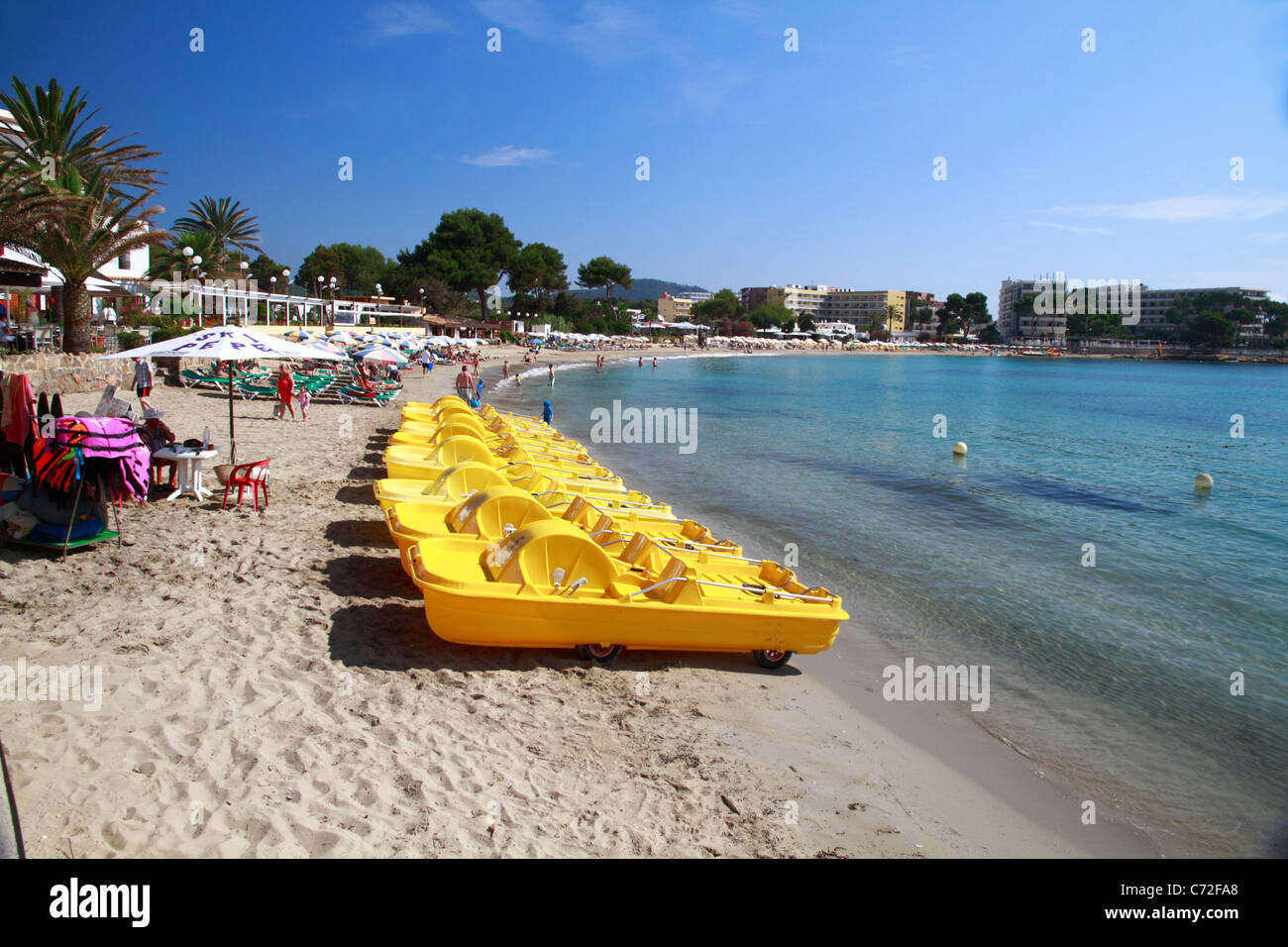 Beach of Es Canar, Ibiza, Spain Stock Photo - Alamy