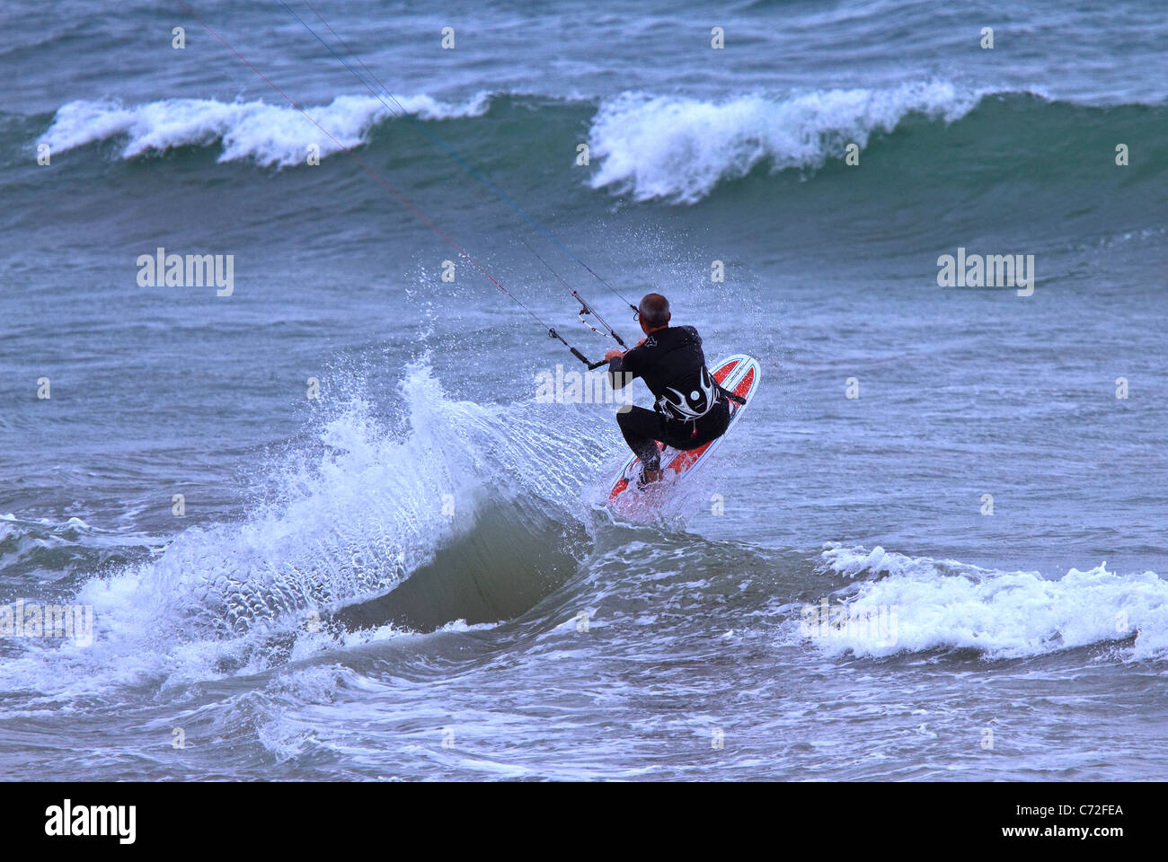 Cornish Kite Surfer Stock Photo - Alamy