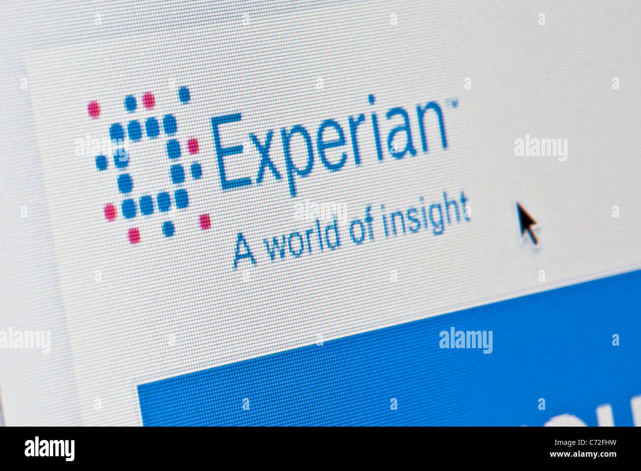Close up of the Experian logo as seen on its website. (Editorial use ...