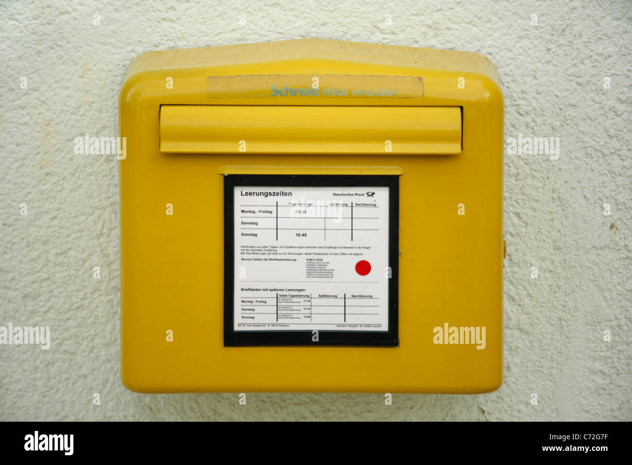Modern German postbox Stock Photo - Alamy