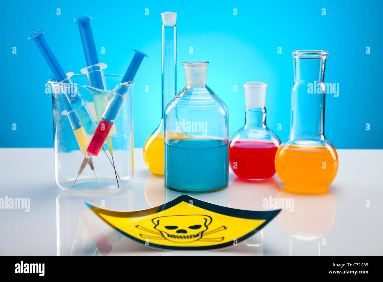 Glass in laboratory Stock Photo - Alamy