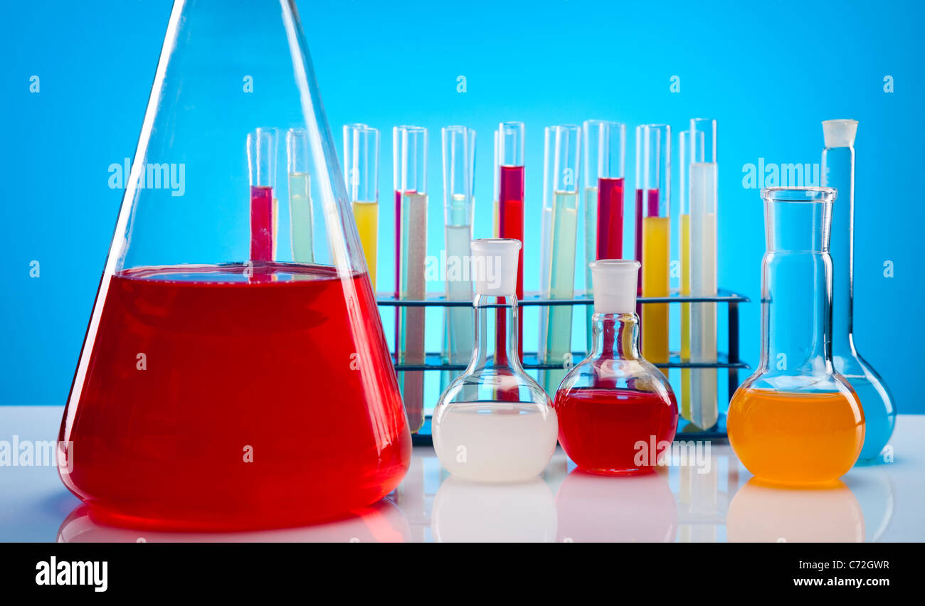Biochemistry Laboratory and glass Stock Photo - Alamy
