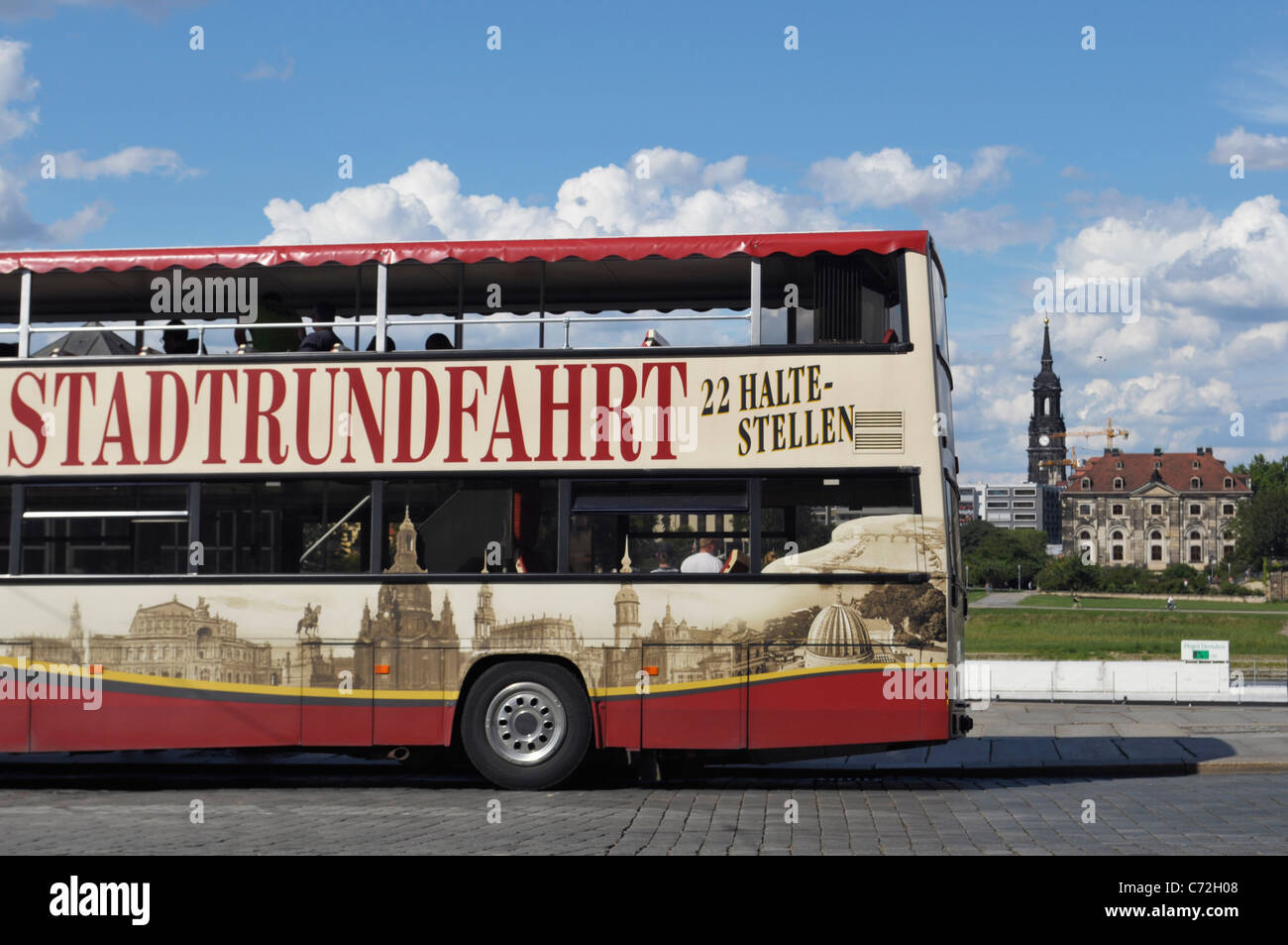 sightseeing bus in Dresden, Germany Stock Photo - Alamy