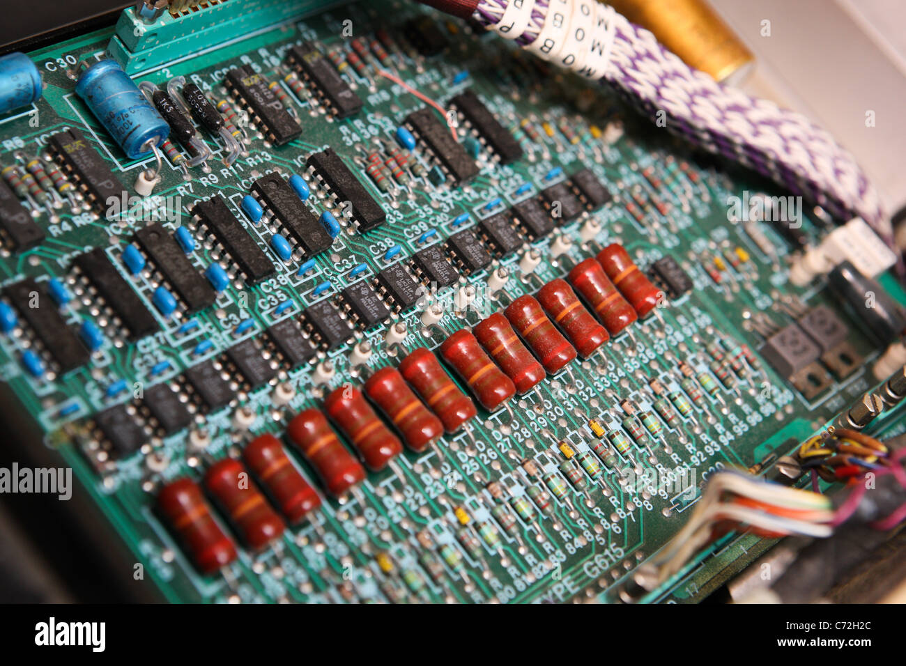 White resistor in electronic circuit hi-res stock photography and ...