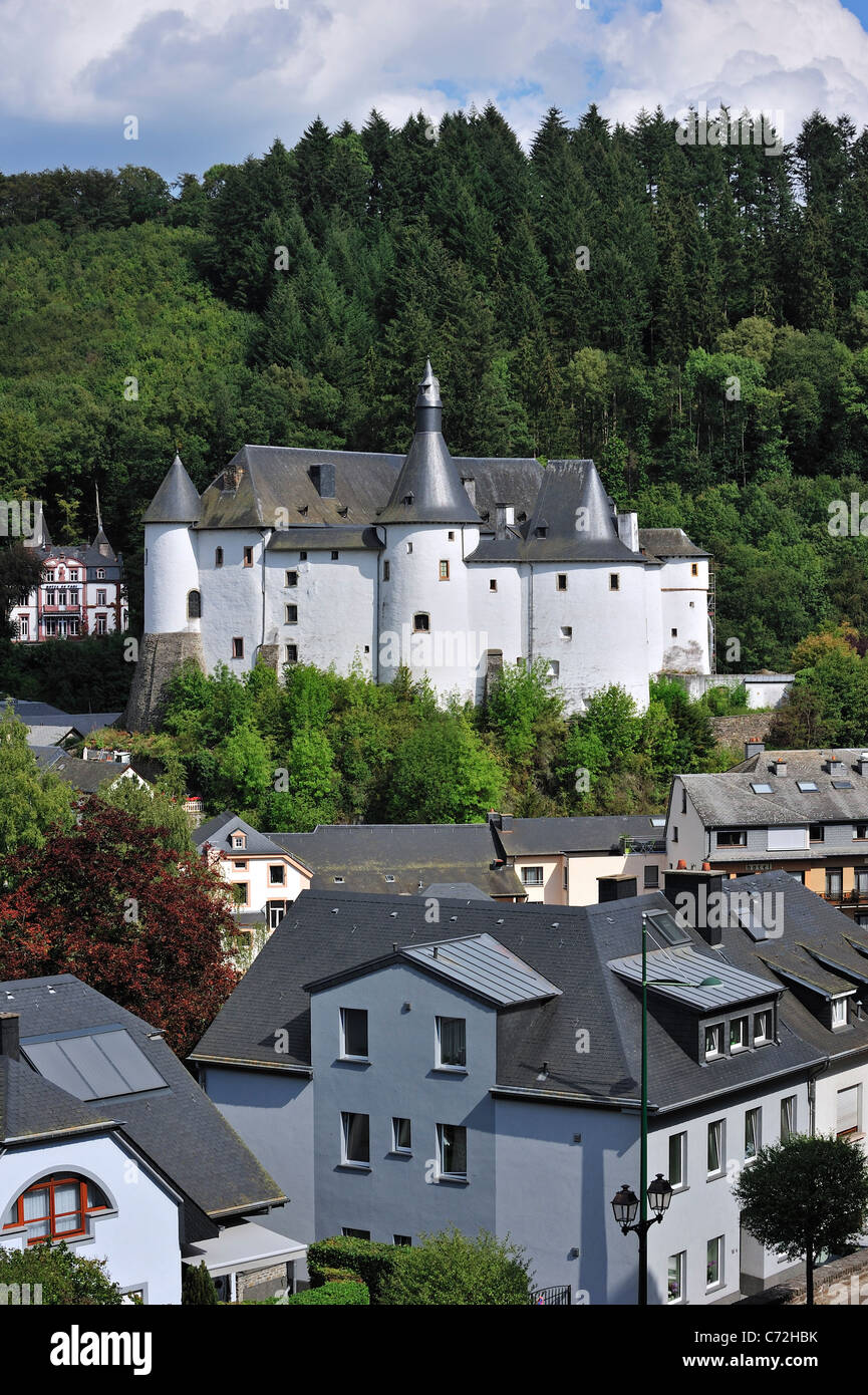 White medieval castle of Clervaux, Luxembourg Stock Photo - Alamy