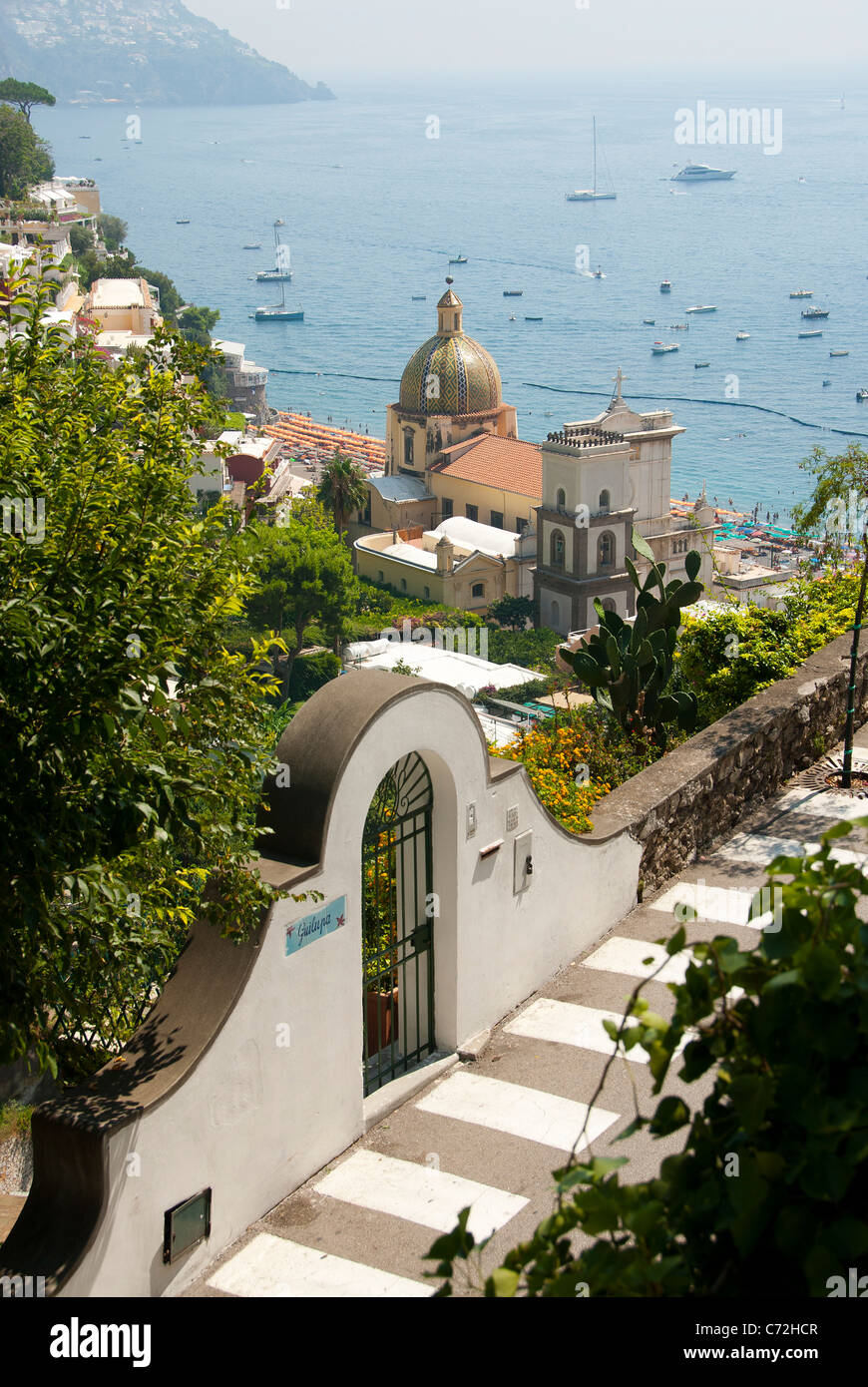 View of Positano on the Amalfi Coast Stock Photo - Alamy