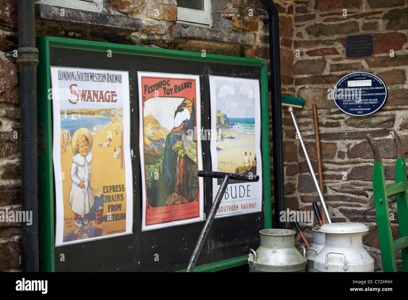 Old memorabilia at Woody Bay Station, Lynton & Barnstaple narrow gauge ...
