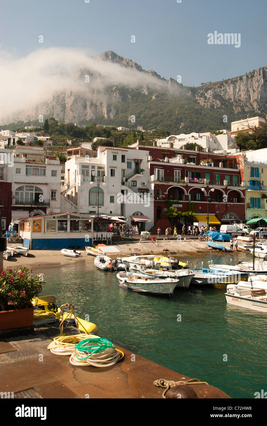 View of Capri Harbor Stock Photo - Alamy