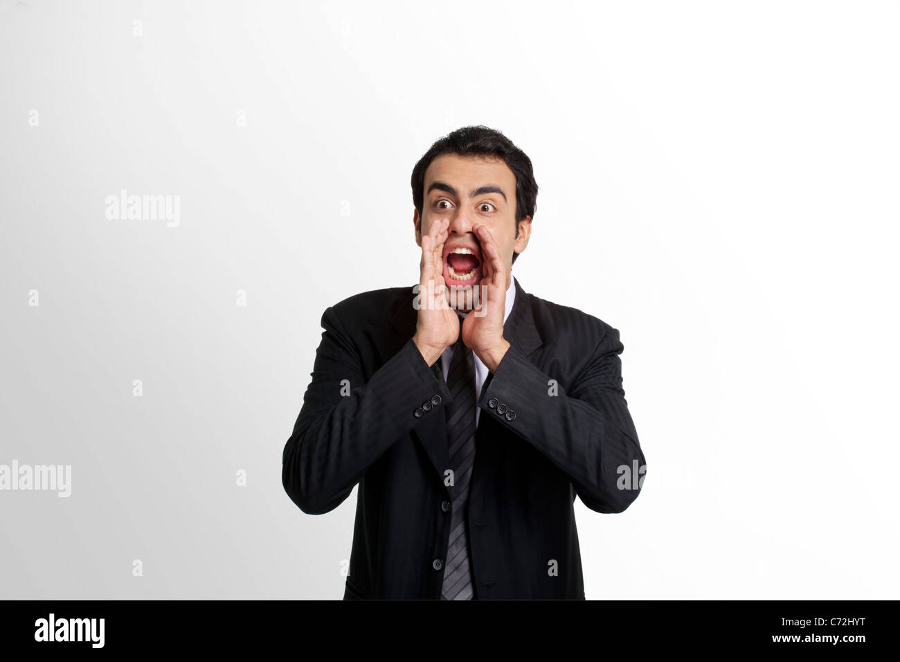 Hands cupped to shout hi-res stock photography and images - Alamy