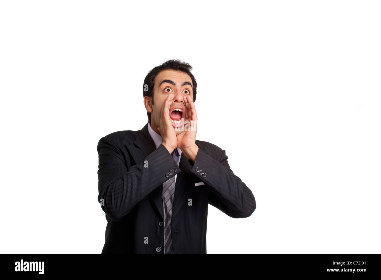 Hands cupped to shout hi-res stock photography and images - Alamy