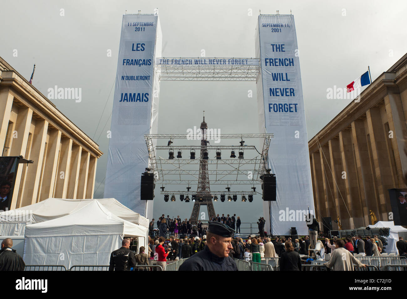 Paris, France, 9/11 Commemoration by Franco-American NGO, "France Will ...