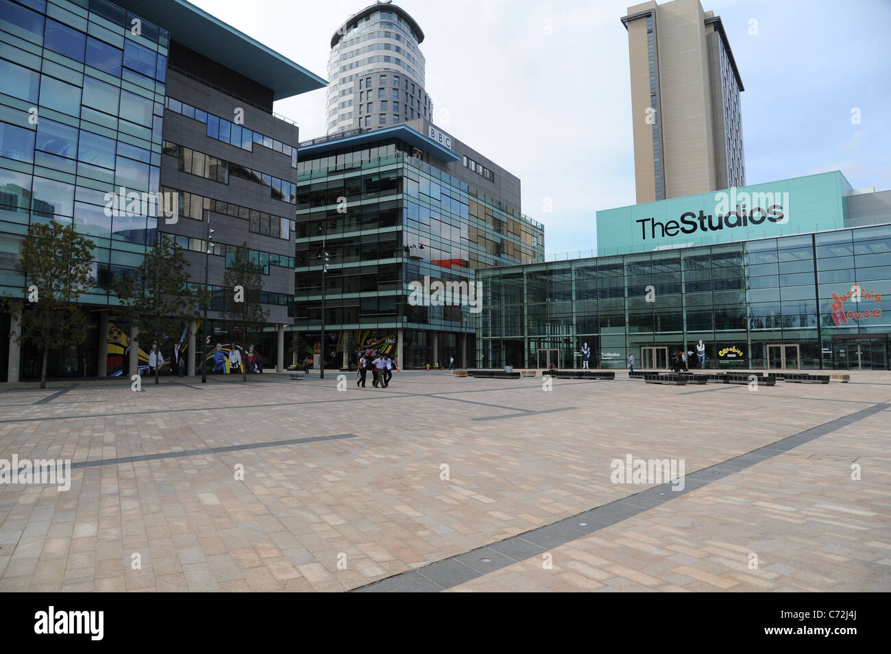The BBC Centre at Media City Salford Quays Salford Manchester Stock ...