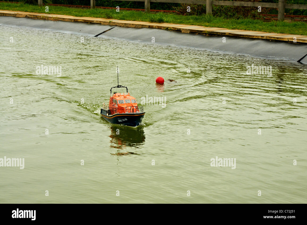 Model Tamar Lifeboat on Southport boating lake Stock Photo - Alamy