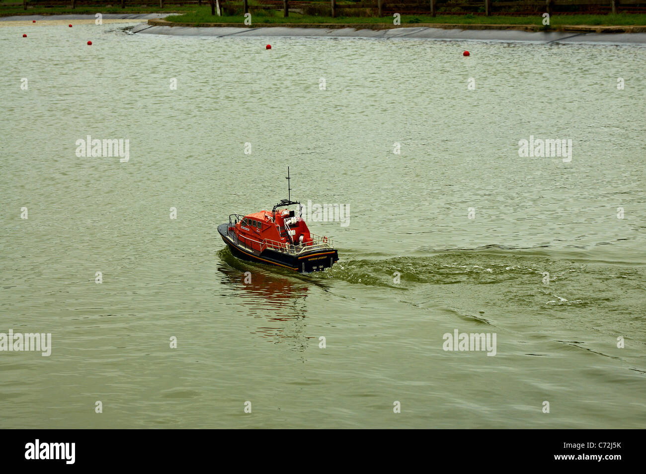 Model Tamar Lifeboat on Southport boating lake Stock Photo - Alamy