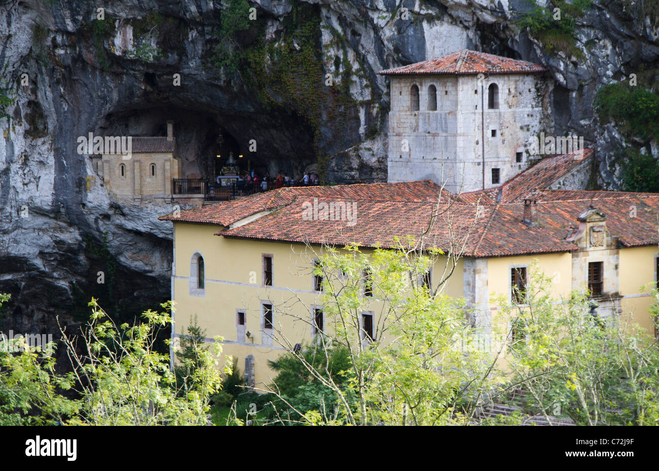 Holy cave of Covadonga Stock Photo - Alamy
