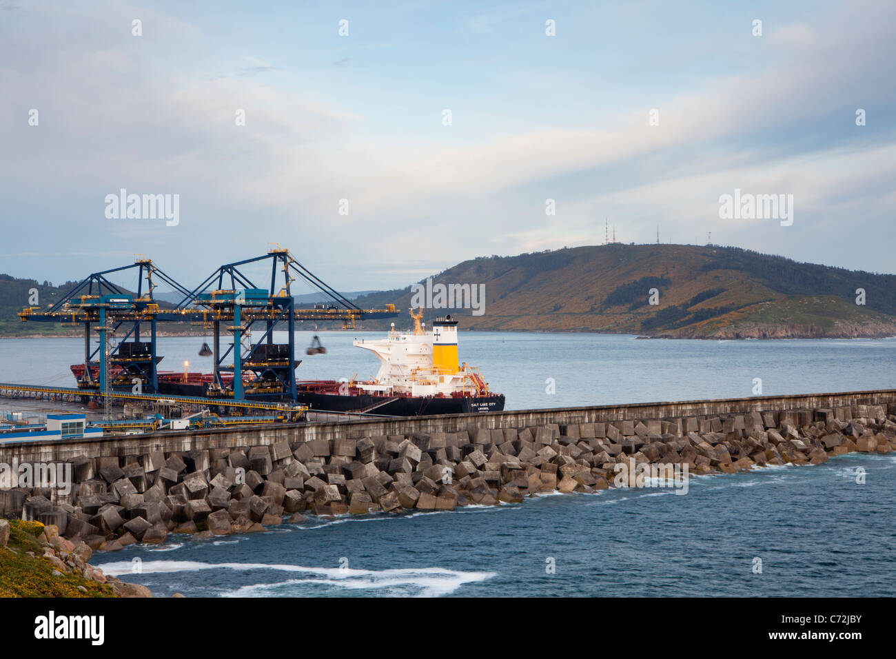 Harbour in Cape Prioriño, Ferrol, A Coruña, Galicia, Spain Stock Photo ...