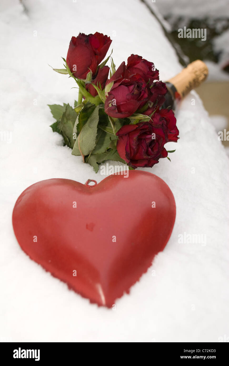 Valentine in the Snow Stock Photo - Alamy