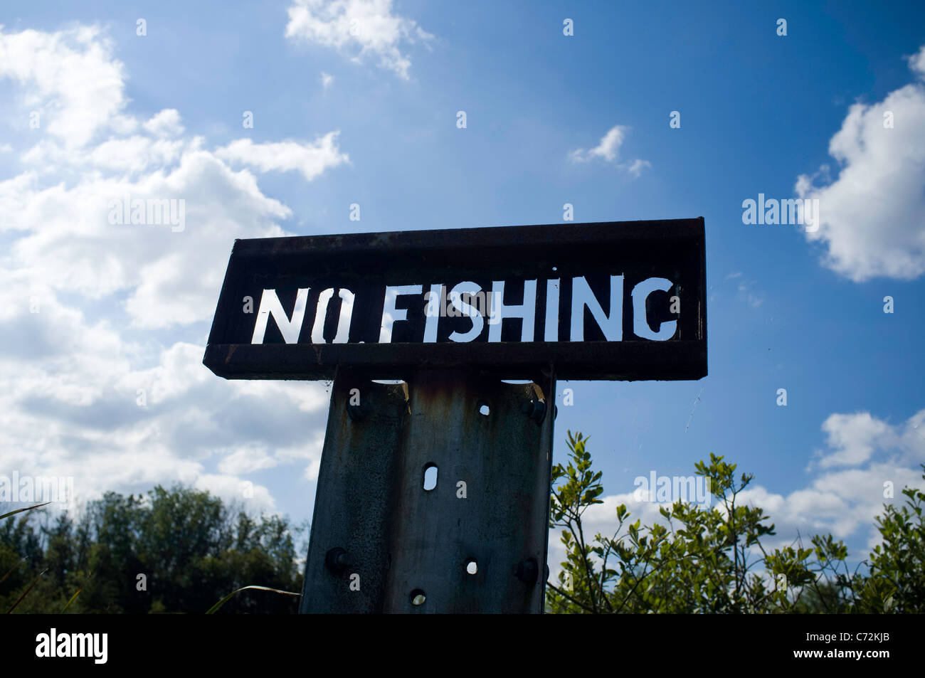 No fishing sign Stock Photo - Alamy