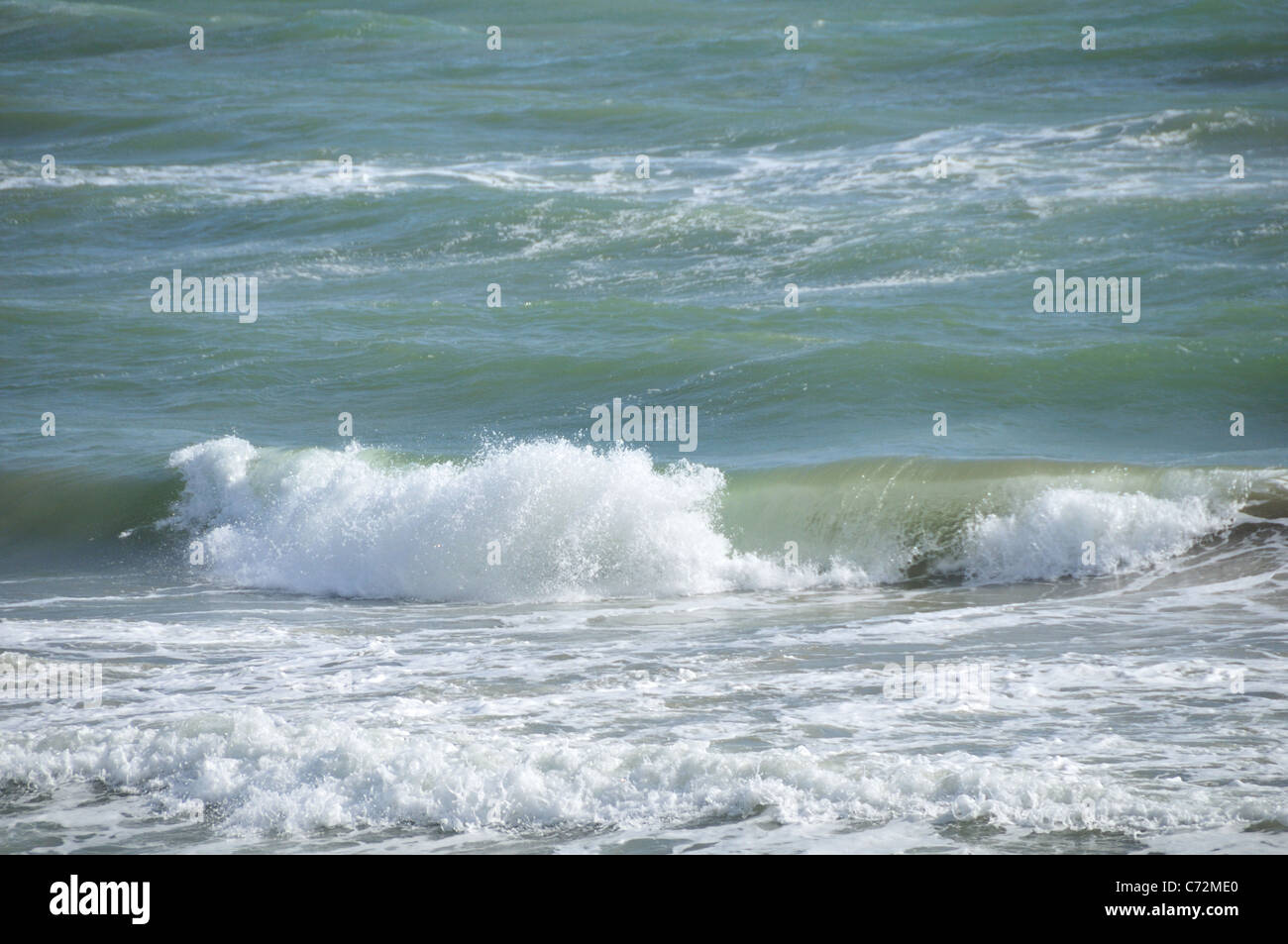Rough sea with waves Stock Photo - Alamy