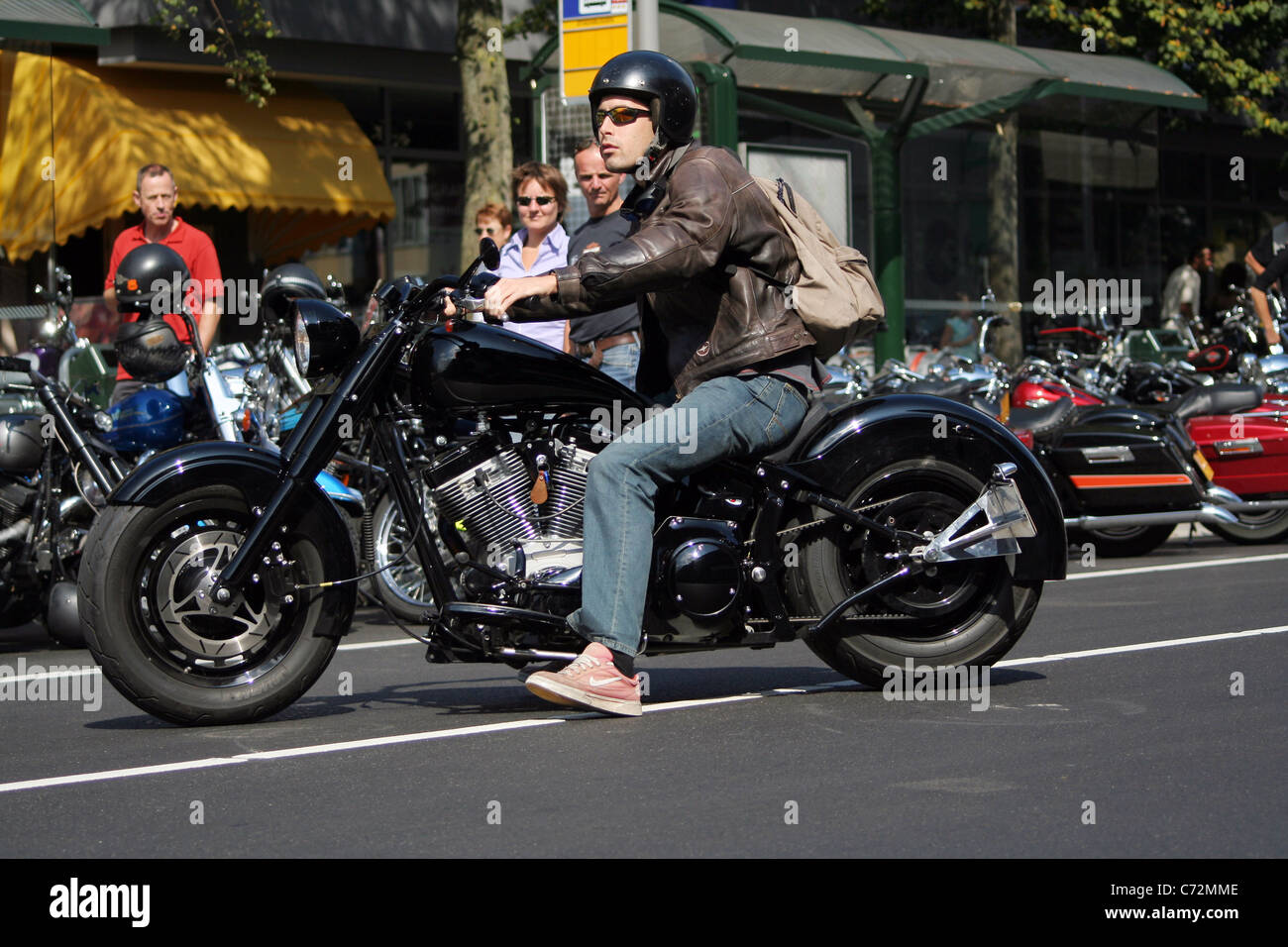 Motorbike in Amsterdam, Holland Stock Photo - Alamy