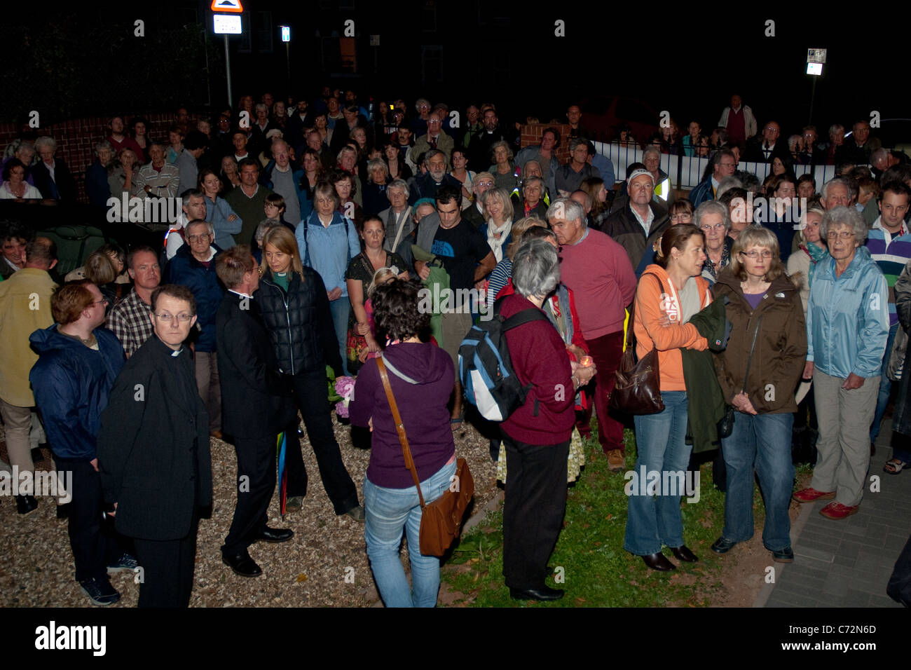 The crowd gathering at the Exeter Mosque & Cultural Centre for the ...