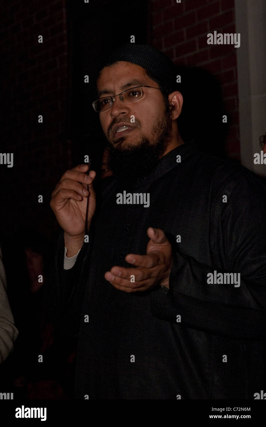 Imam of Exeter Mosque & Cultural Centre Mohammed Abrar speaking at the ...