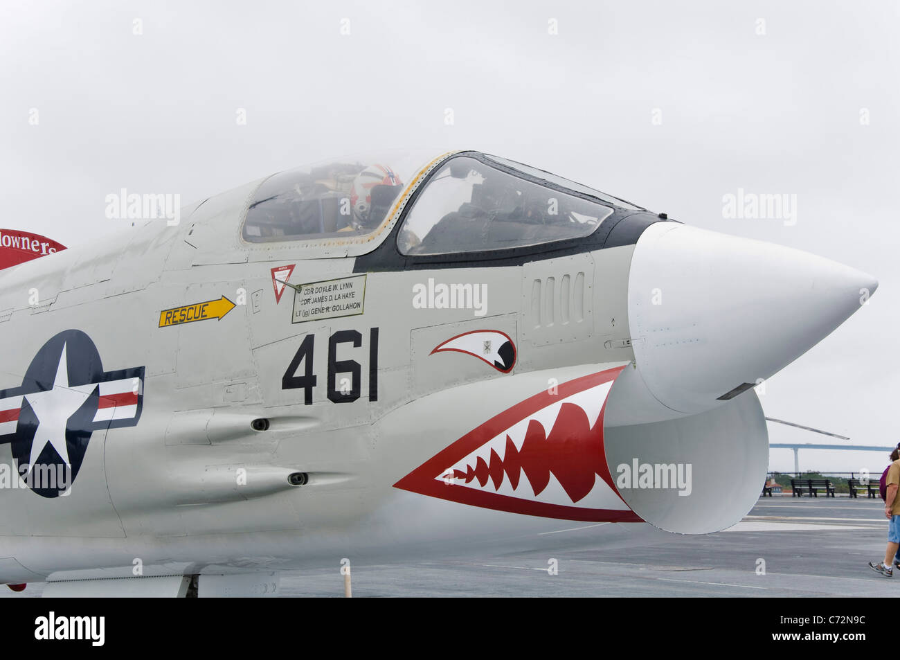 F8 Crusader Airplane USS Midway San Diego California Stock Photo - Alamy