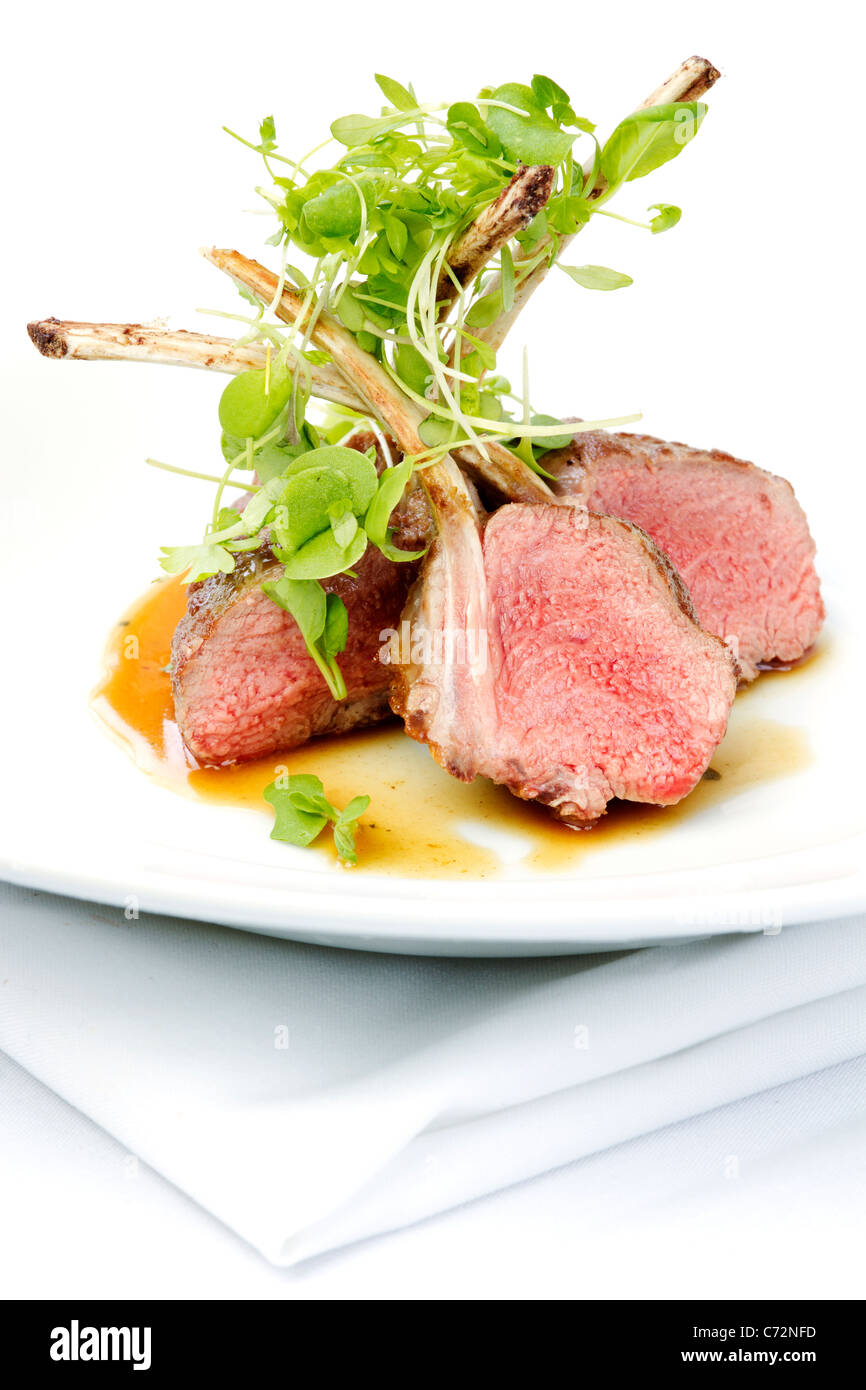 Cooked Lamb Chop Plate High Resolution Stock Photography and Images - Alamy