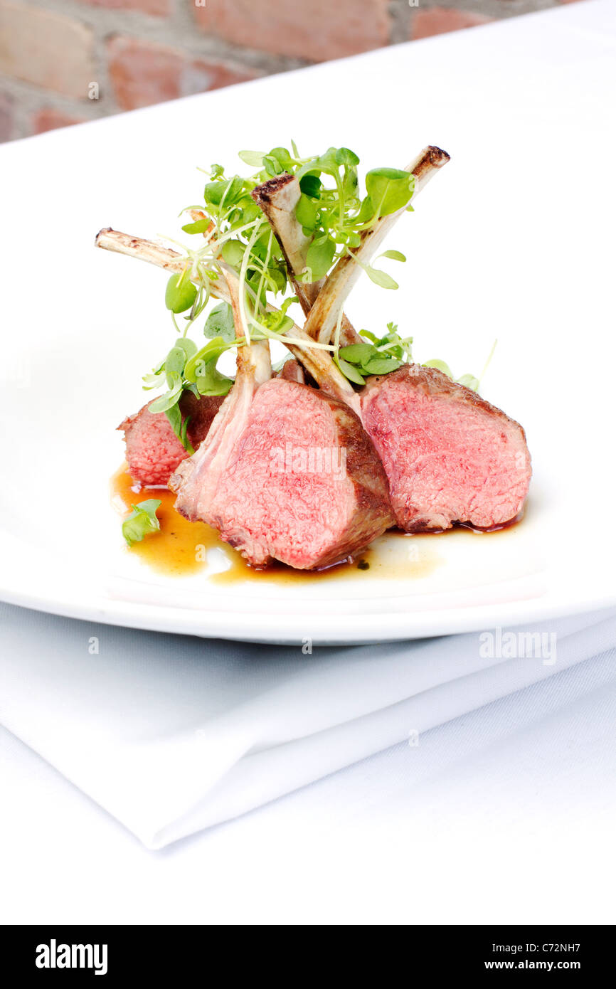 Cooked Lamb Chop Plate High Resolution Stock Photography and Images - Alamy