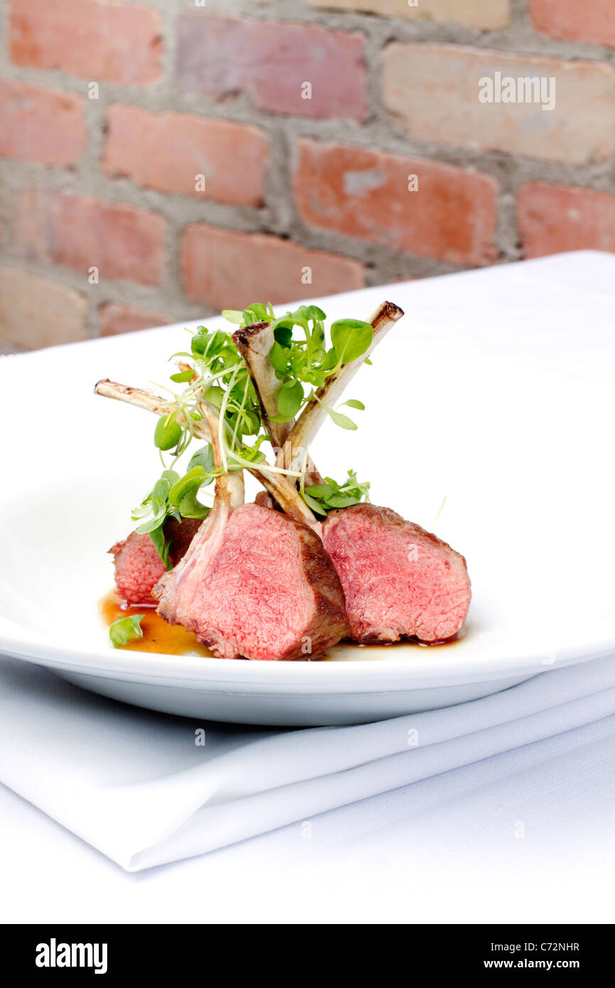 Cooked Lamb Chop Plate High Resolution Stock Photography and Images - Alamy