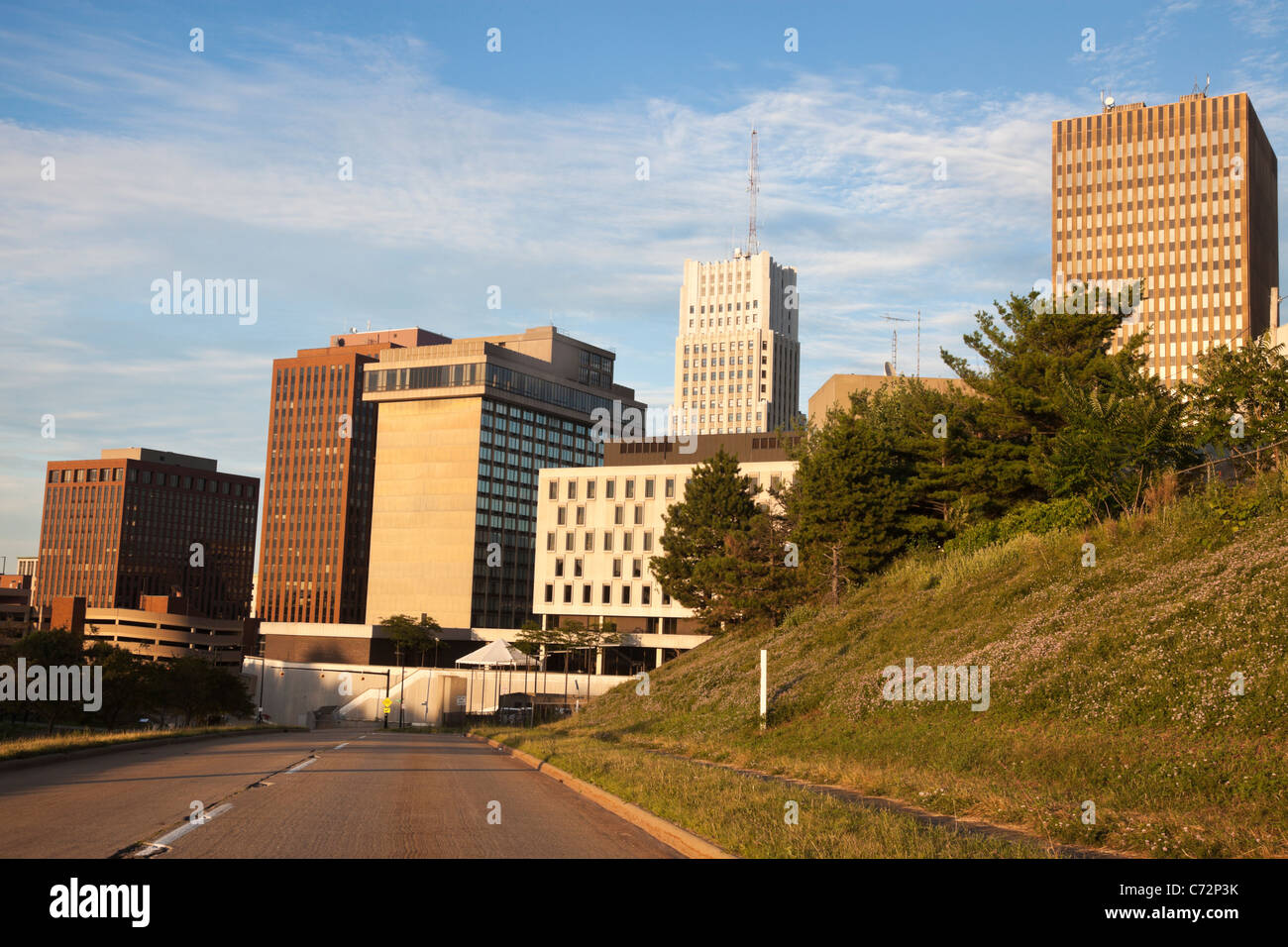 Downtown Akron At Night