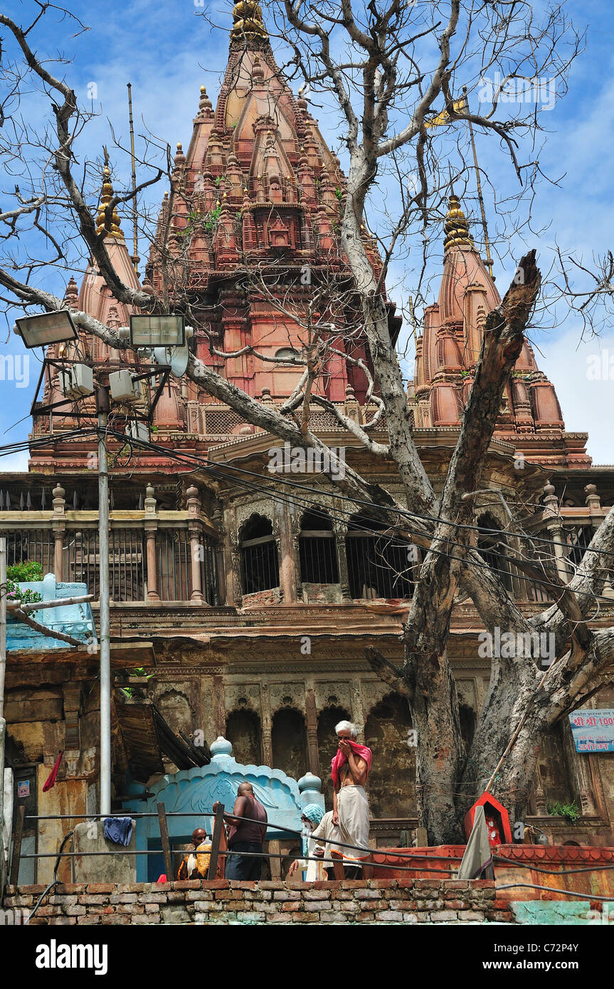 View from the ghat by the Ganges river Stock Photo - Alamy