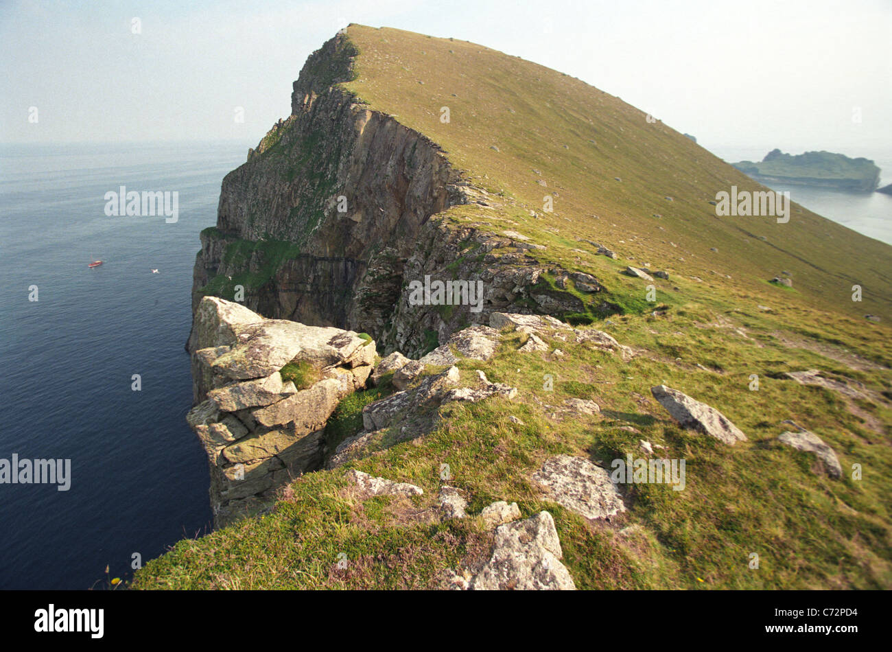 The island of Hirta in St Kilda, in the Outer Hebrides, Scotland Stock ...