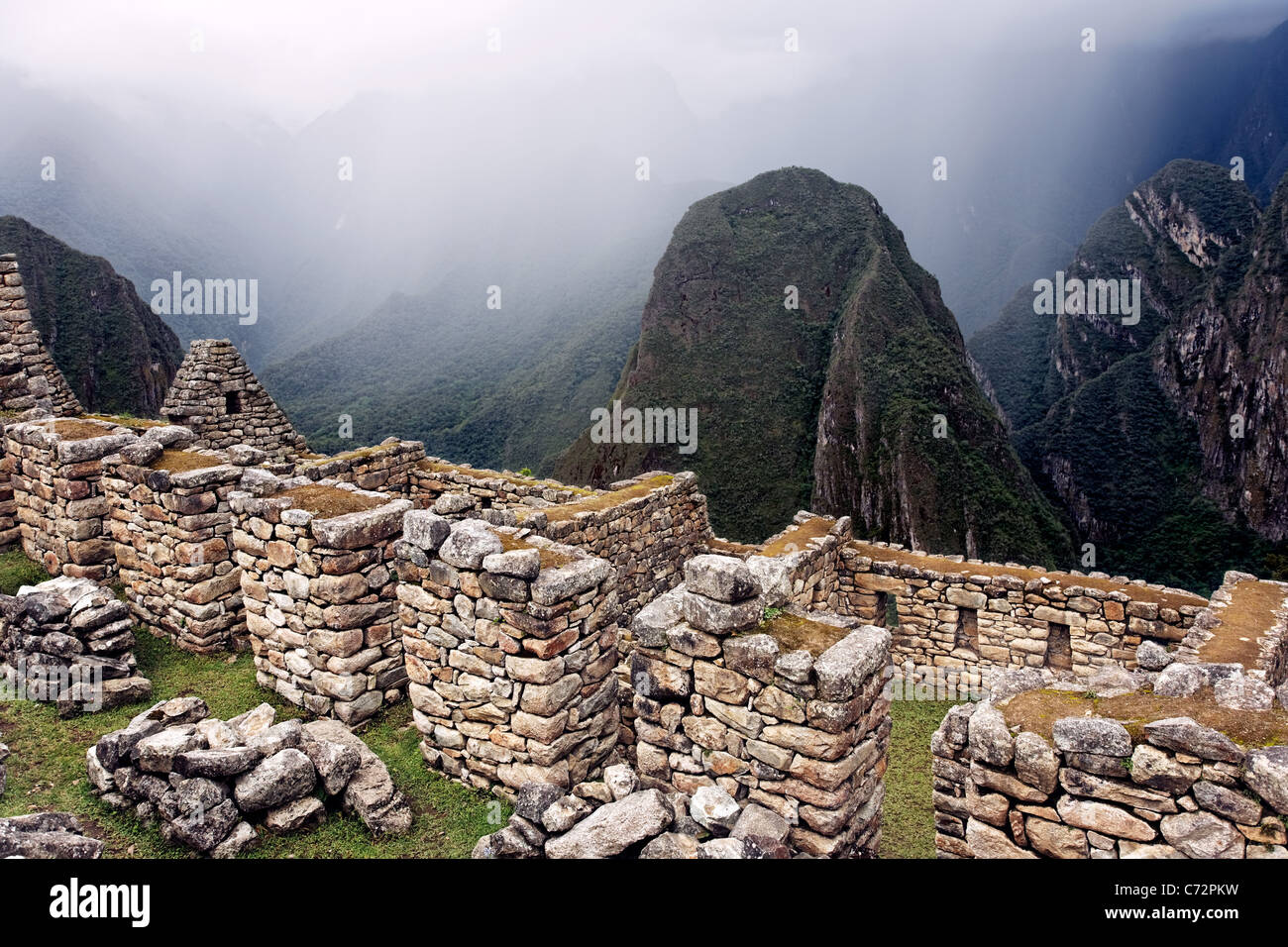 Ancient stone walls at Machu Picchu, Peru Stock Photo - Alamy