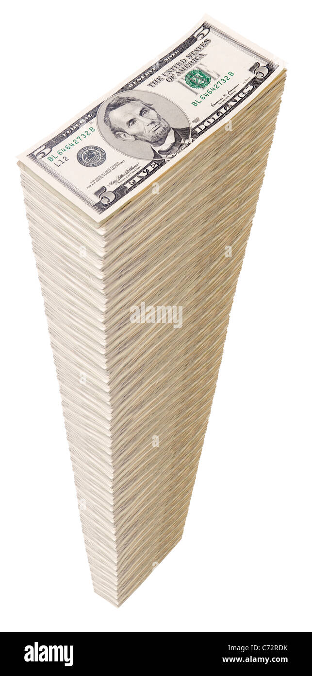 Column of U.S. dollars Stock Photo - Alamy