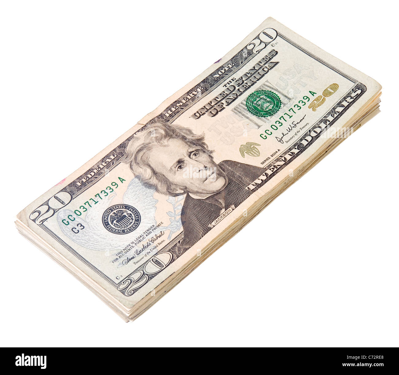 packet of U.S. dollars Stock Photo - Alamy