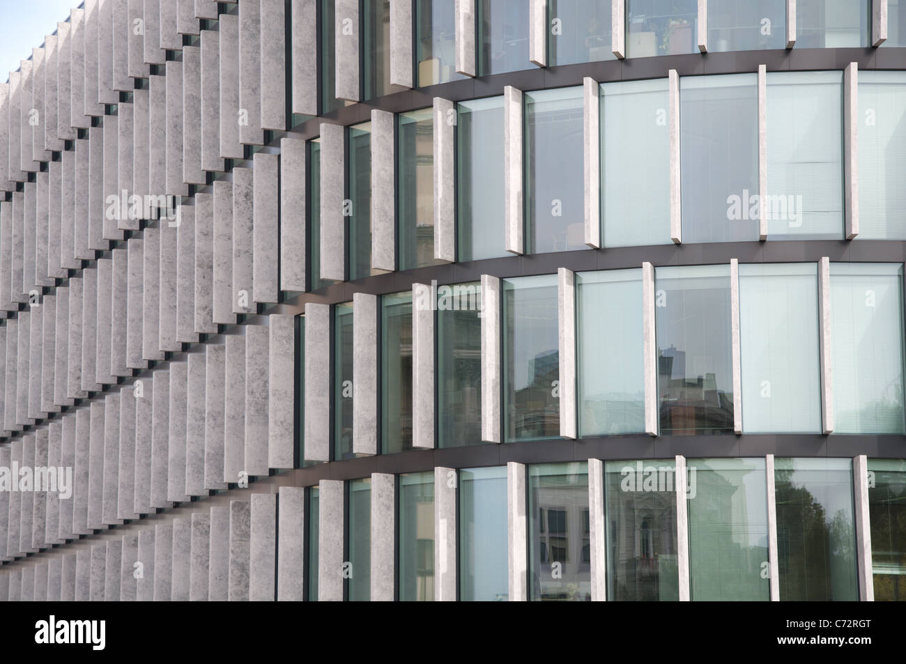 glass and steel structure on modern building Stock Photo - Alamy