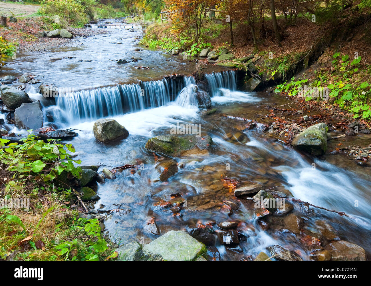 Waterfall falling through mountain hi-res stock photography and images ...