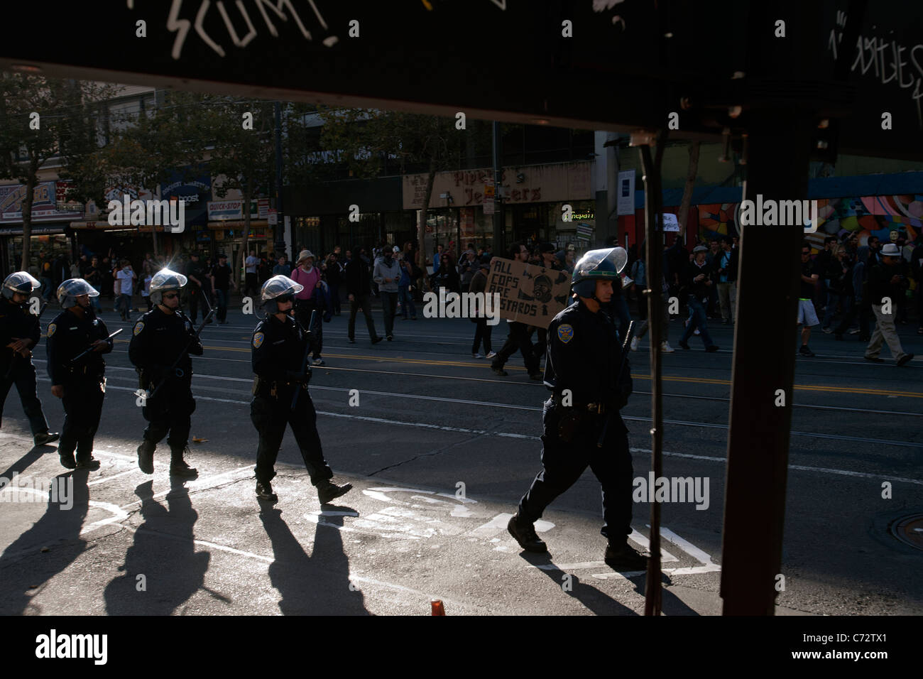 riot police in san francisco Stock Photo - Alamy