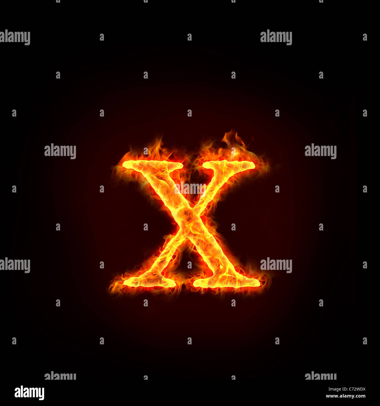 fire alphabets in flame, small letter x Stock Photo - Alamy