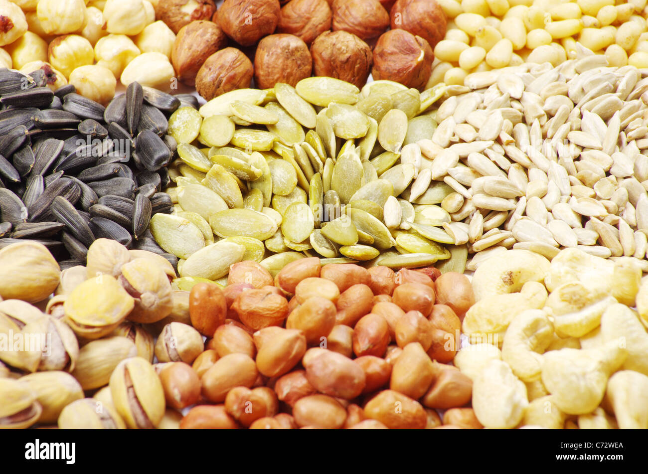 seeds and nuts with collection Stock Photo - Alamy