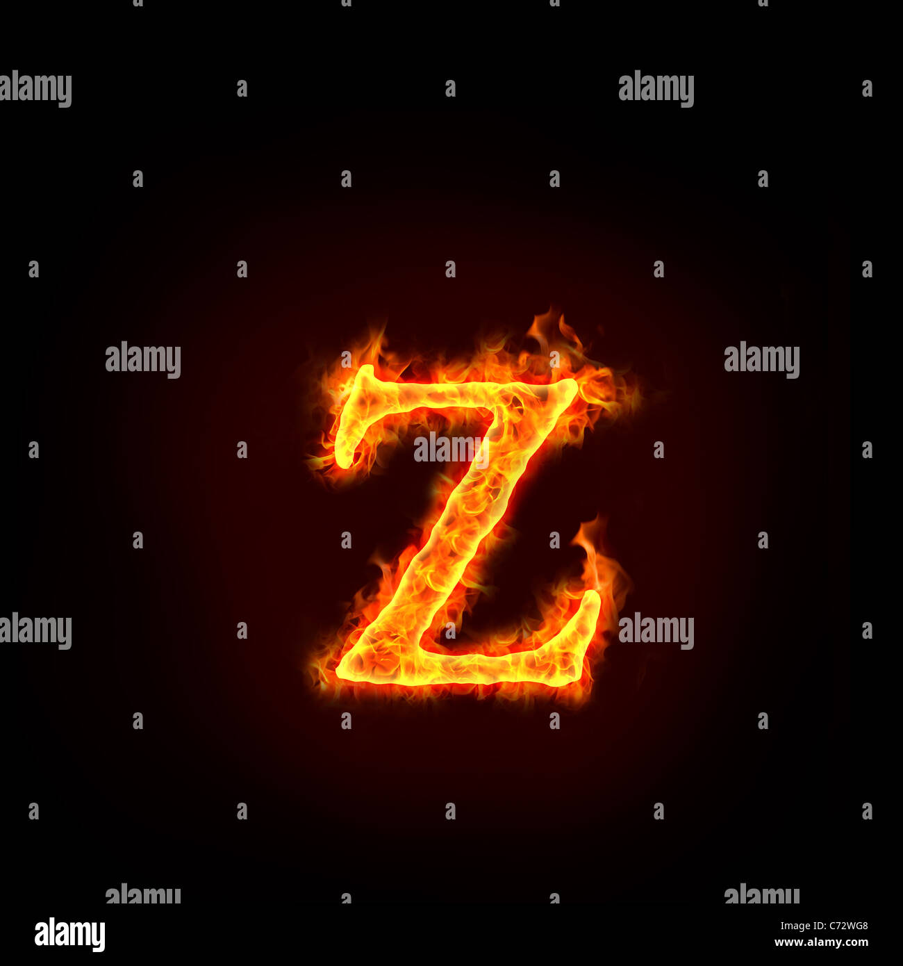 fire alphabets in flame, small letter z Stock Photo - Alamy