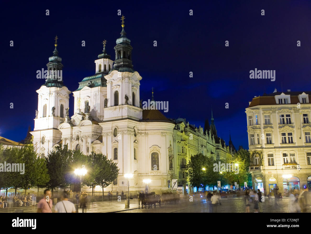 Old town square illuminated church hi-res stock photography and images ...