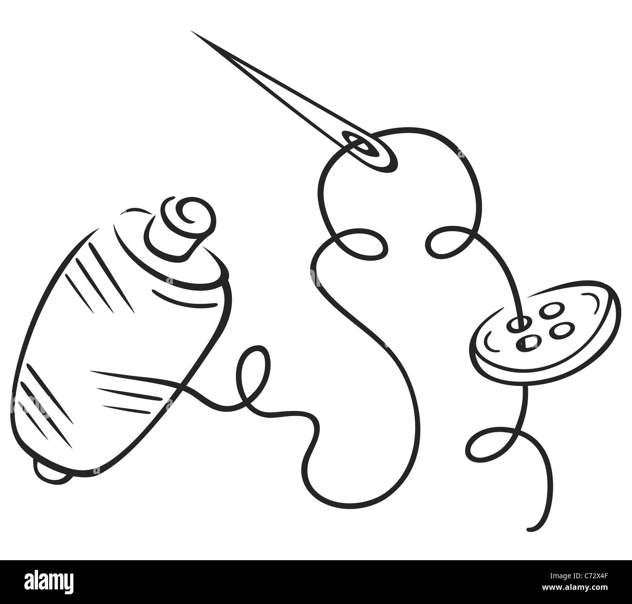 Sewing logo Cut Out Stock Images & Pictures - Alamy