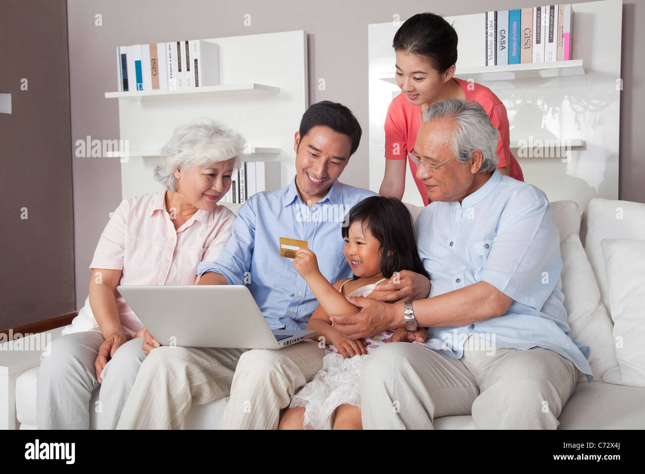 Happy family life Stock Photo - Alamy