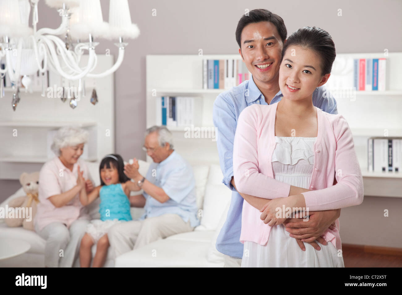 Happy family life Stock Photo - Alamy