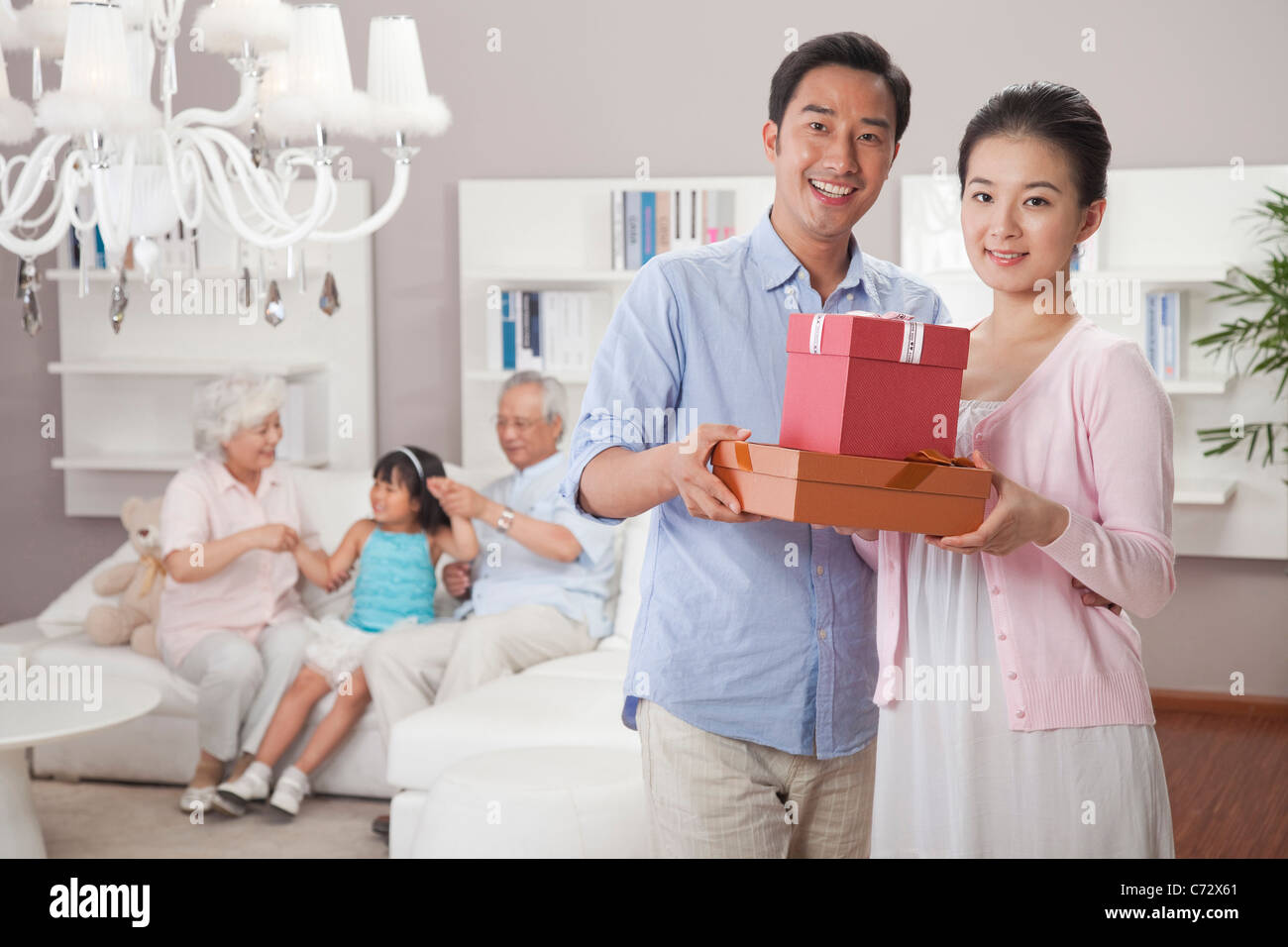 Happy family life Stock Photo - Alamy