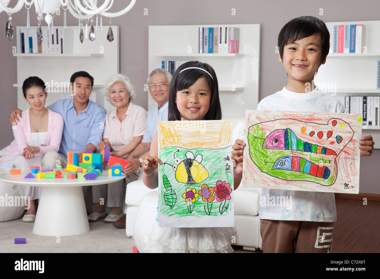 Happy family life Stock Photo - Alamy