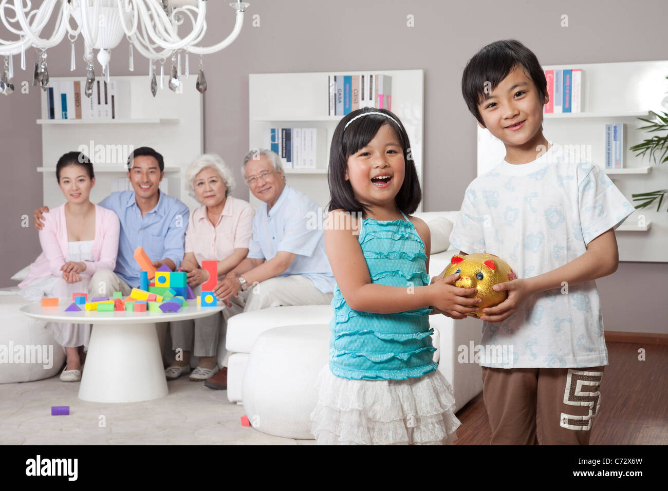 Happy family life Stock Photo - Alamy